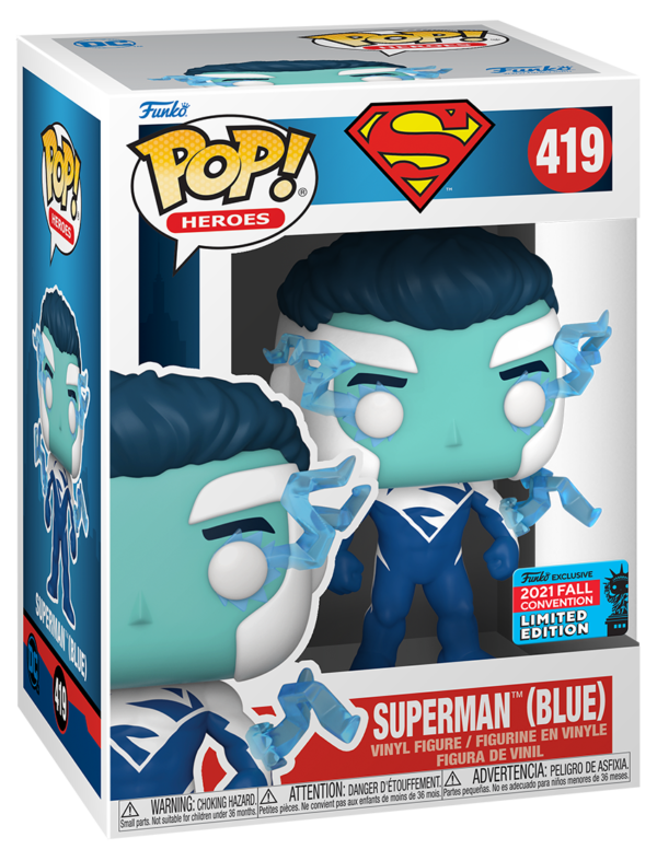 Superman Blue [NYCC] #419 Funko POP Heroes | Big Boss Collectables ...