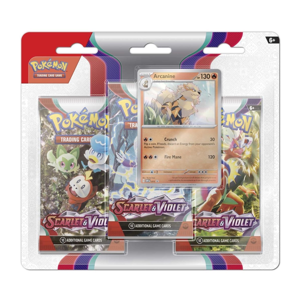 Scarlet & Violet 3 Booster Packs & Arcanine Promo Card | Big Boss ...