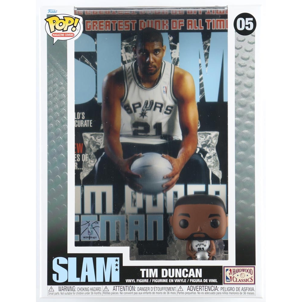 New Funko Pop! Slam Cover Collectible NBA SA Spurs Tim Duncan #05 ...