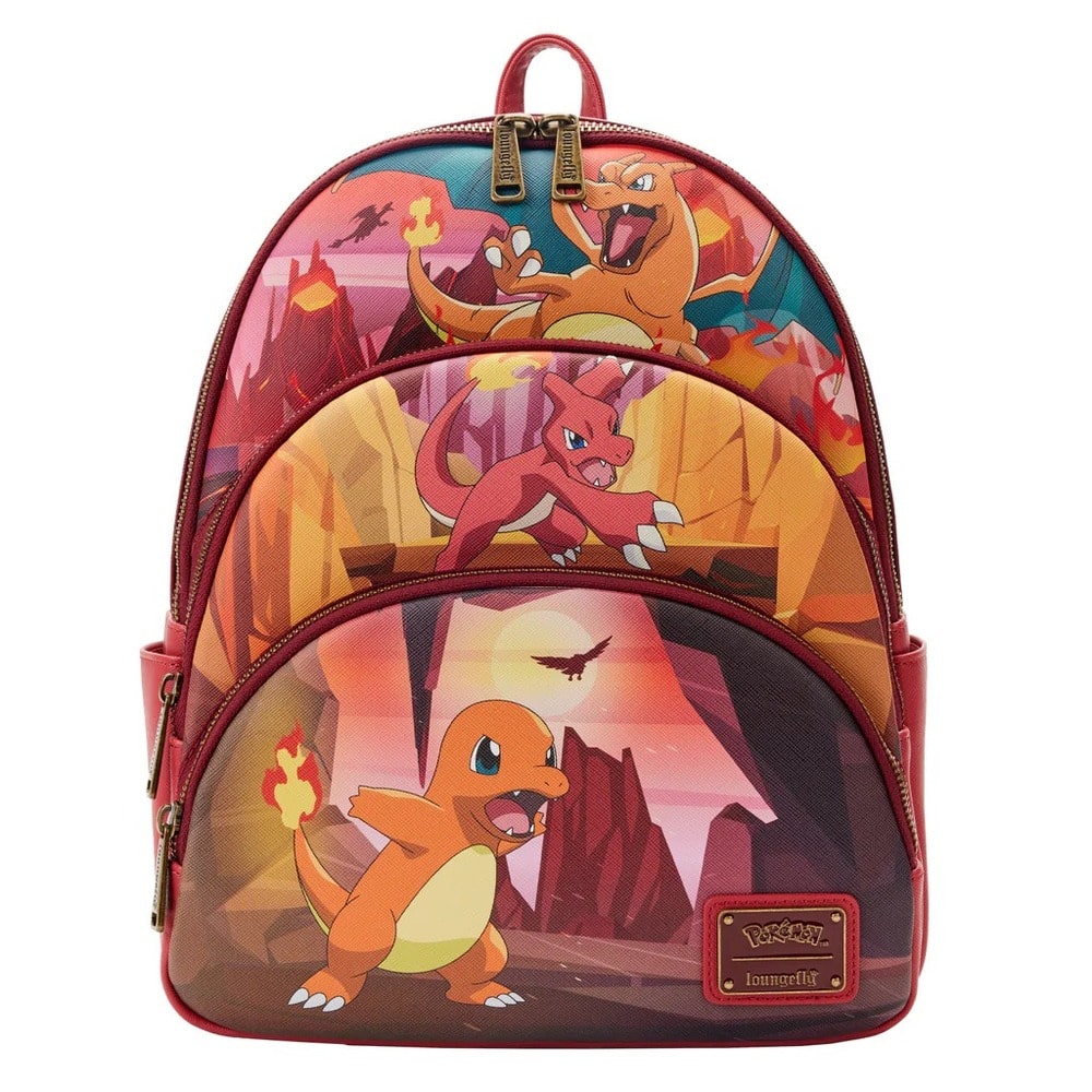 Loungefly Pokemon – Charmander Evolutions 3 Pocket Mini Backpack | Big ...